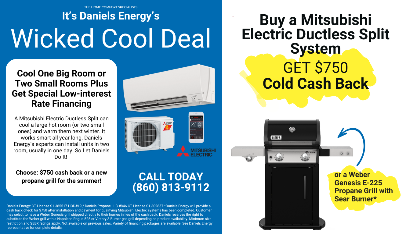 Mitsubishi Weber Offer - Daniels Energy - Heating Oil, Propane, HVAC ...